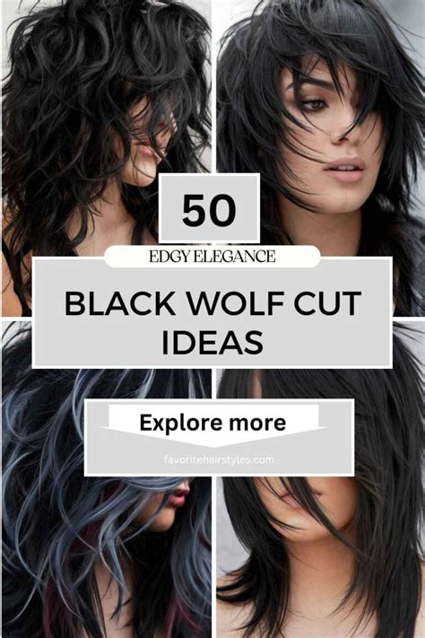 Black Wolf Cut Ideas For Girls And Womens