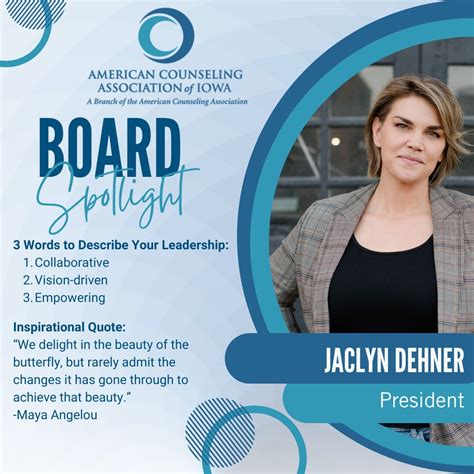 Aca 🌟 Aca Of Iowa Board Spotlight 🌟 Meet Jackie Dehner Lmhc Our Aca