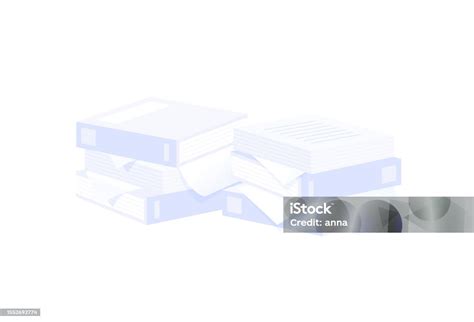 Pile Of Documents Vector Illustration Of A Stack Of Analog Paper