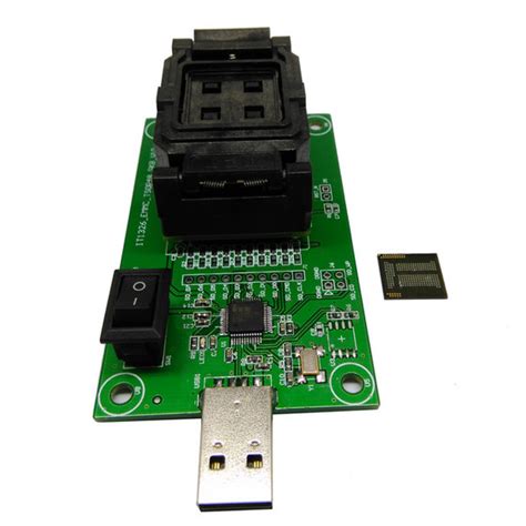 emcp clamshell structure test socket with sd interface for bga162 186