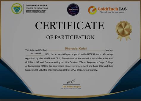Sharada Kalal On Linkedin Dayanandsagarcollegeofengineering Goldfinchias
