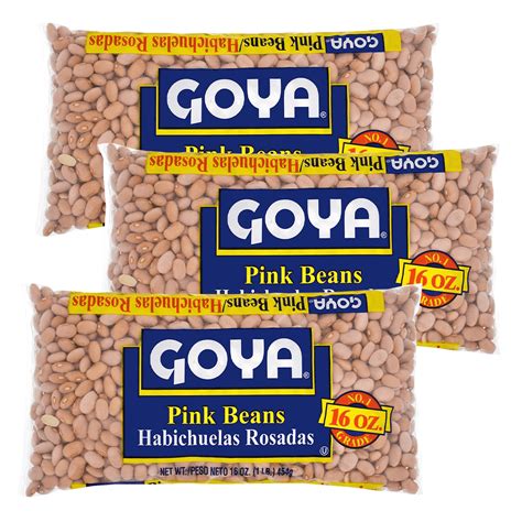 Goya Foods Dry Pink Beans 16 Oz 3 Pack Packed With Protein And Fiber