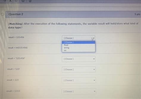 solved d question 6 5 pts match the following terms with