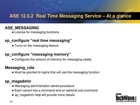 PPT ASE Enabling A Real Time Enterprise Using Adaptive Server Enterprise Messaging