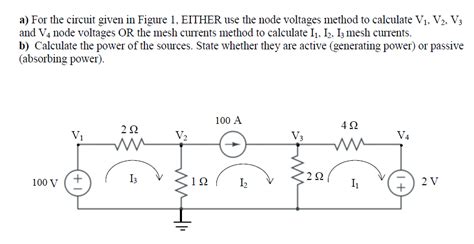 solved a for the circuit given in figure 1 either use the