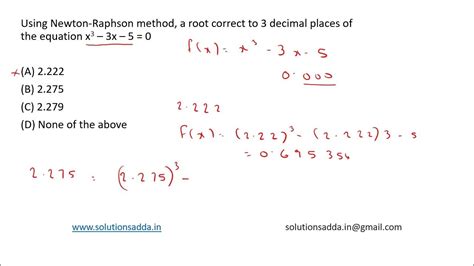 Isro 2017 May Em Newton Raphson Gate Test Series Solutions Adda Explained By Isro Air
