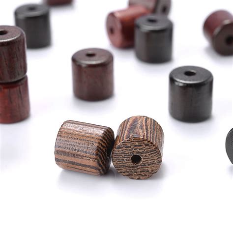 Badu Bg Мъниста от естествено дърво цилиндрична форма дистанционер дървени мъниста за