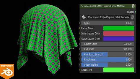 Blender 4 0 Tutorial Procedural Knitted Square Fabric Material Youtube