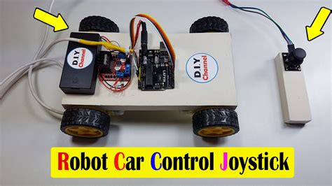 كيفية صنع روبوت سيارة والتحكم فيها بعصا التحكم Robot Joystick L298n Arduino Uno Dc Motor