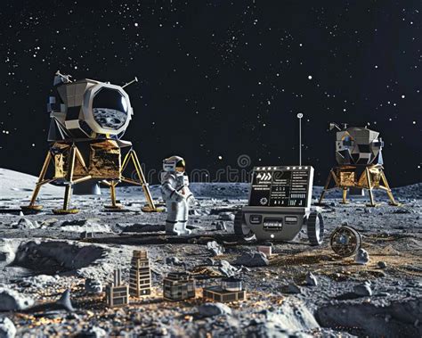 Graphic Of Illustration Of Ai And Technological Data On The Lunar