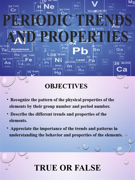 Periodic Trends And Properties For Reference Pdf Ion Ionic Bonding