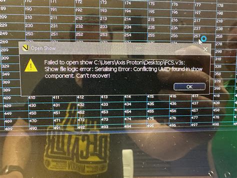 Show File Logic Error Serialising Error Vista 3 Releases Vista By Chroma Q Users Forum