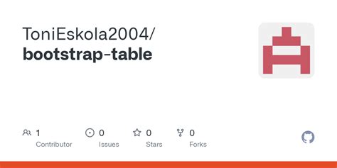 Github Tonieskola2004bootstrap Table