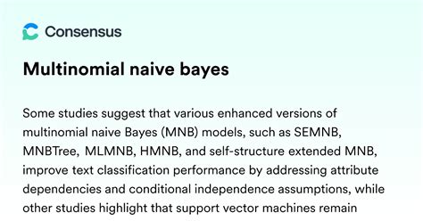 Multinomial Naive Bayes Consensus Academic Search Engine