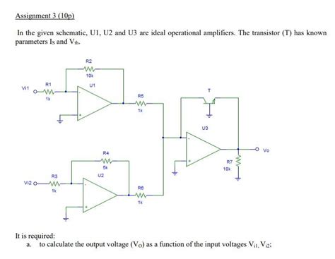 solved in the given schematic u1 u2 and u3 are ideal