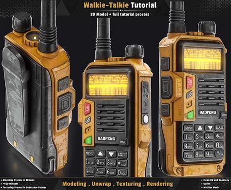 walkie talkie 3d model full tutorial process