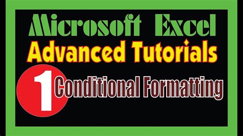 2 conditional formatting excel advanced tutorials youtube