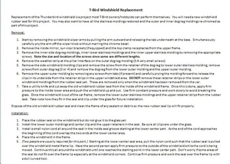 1955 Windshield Install Ford Thunderbird Forum Club Group 1955 2005 Models