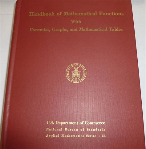 Handbook Of Mathematical Functions With Formulas Graphs And