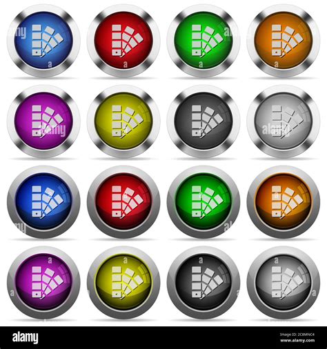 Set Of Color Swatch Glossy Web Buttons Arranged Layer Structure Stock Vector Image And Art Alamy