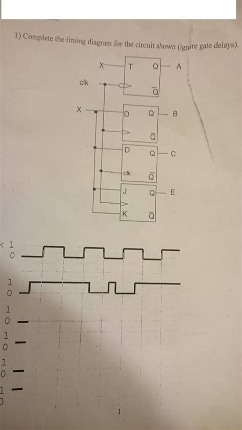Solved Complete The Timing Diagram For The Circuit Shown Chegg
