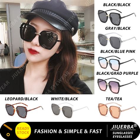 【ready Stock】korean Fashion Oversized Sunglasses Women Candy Color