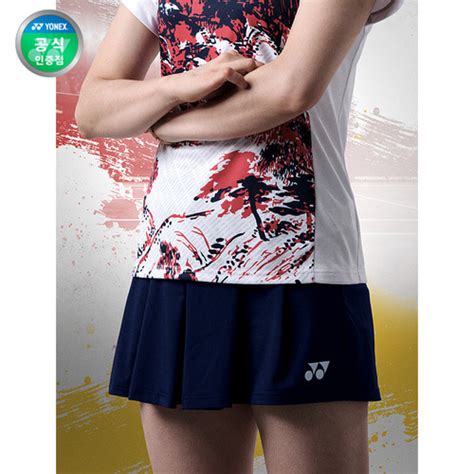요넥스 배드민턴 국가대표 유니폼 여성 치마 바지 25083ex 네이비블루