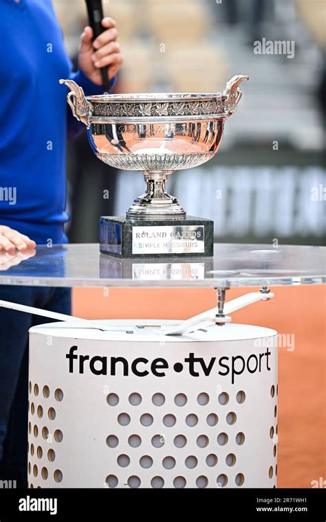 Paris France 11th June 2023 Illustration Shows The Trophy La