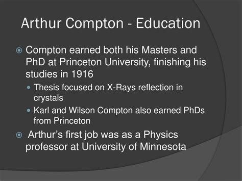 Ppt Arthur Holly Compton 1892 1962 Powerpoint Presentation Free