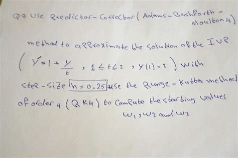 Solved Qs Use Predictor Corrector Adams Bashforth Moulton Chegg
