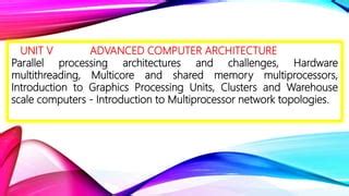 Introduction To Advance Computer Architecture PPT