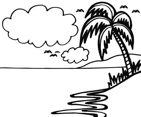 Mooi Eiland Kleurplaat Kinderen Kleurplaat