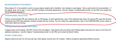 IPR Guidance For Aligner Cases