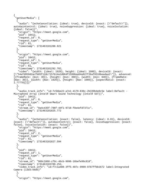 Webrtc Internals Dump Pdf Computing Platforms Computer Architecture