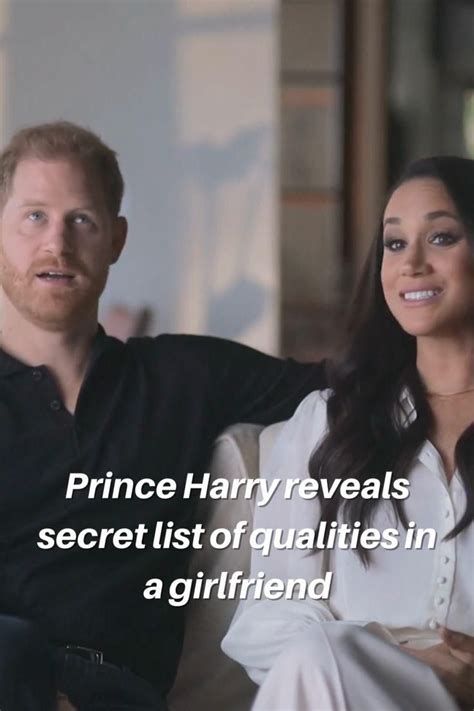 Prince Harry Reveals Secret List Of Qualities In A Girlfriend Artofit