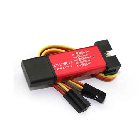 Mini St Link V2 Stlink Emulator Downloader Stm8 Stm32 With Cover Dupont Cable Spectrum