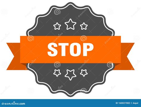 Stop Label Stock Vector Illustration Of Seal Vector 160027082
