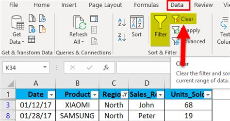 Data Filter In Excel Examples How To Add Data Filter In Excel
