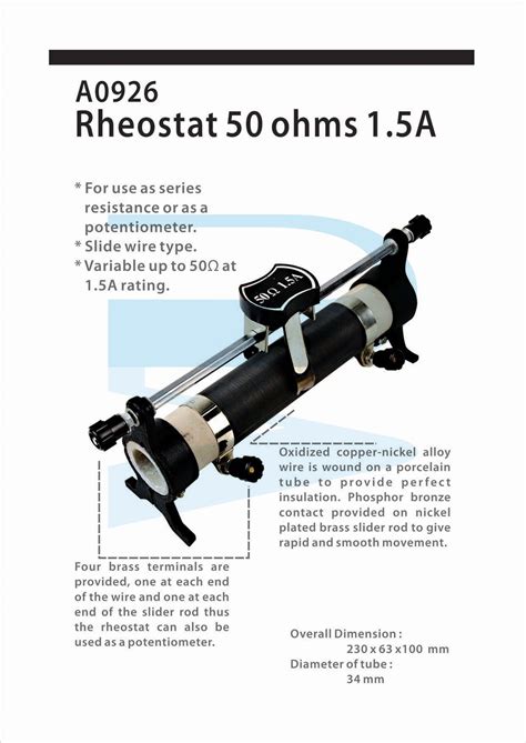 RHEOSTAT OHMS ProSaintis