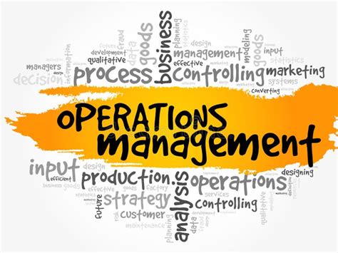 Operations Management Mind Map Flowchart With Marker Business Concept