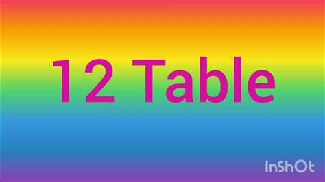 12th Table Youtube