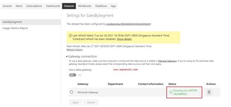 Install And Configure On Premises Data Gateway Personal Mode Sql Bi