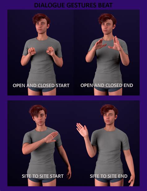 dialogue gestures beat and deictic for genesis 9 daz 3d