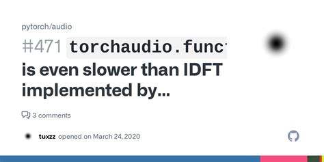 `torchaudio functional istft` is even slower than idft implemented by