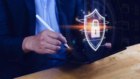 Premium Photo Computer Network Protection Secure And Safe Your Data Concept Businessman