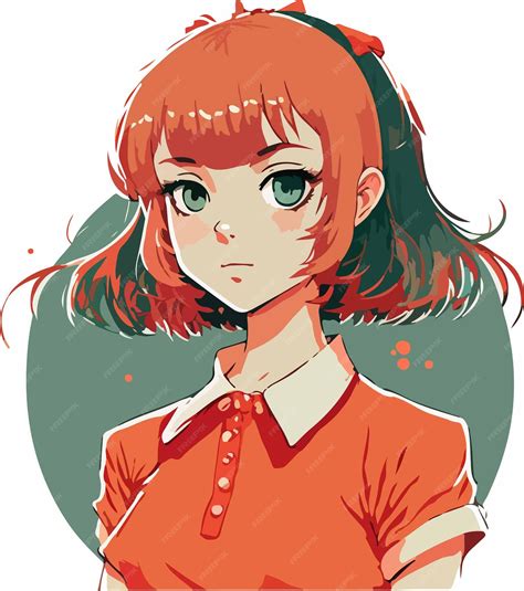 Premium Vector Young Girl Anime Style Character Vector Illustration