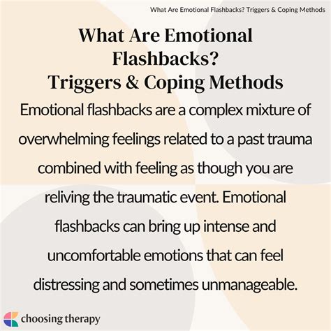 Managing Emotional Flashbacks The Chart I Made To Explain The 5