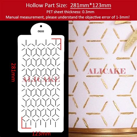 Cake Stencil Grass Shape Pattern Wedding Cake Decorating Plastic Lace Cake Boder Stencils