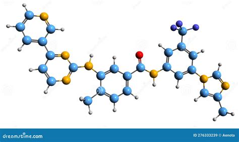 3d Image Of Nilotinib Skeletal Formula Stock Illustration Illustration Of Rendering Stromal