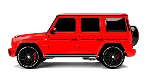 Premium Photo 3d Render Big Red Car Isolated Printable